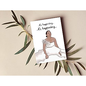 Ure Tenk Funny Bridal Shower Gift for Bestie, Hilarious Bridesmaids Proposal Card, Humor Wedding Card for BFF, Getting Married Card