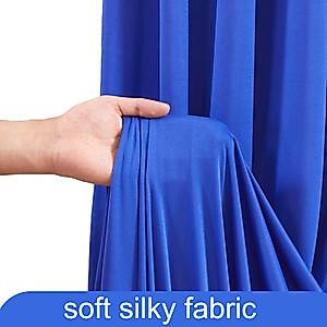 10ft x 7ft Royal Blue Backdrop Curtain for Parties Blue Wrinkle Free Backdrop Drapes Panels for Baby Shower Birthday Party Wedding Photo Photography Polyester Fabric Background Decoration