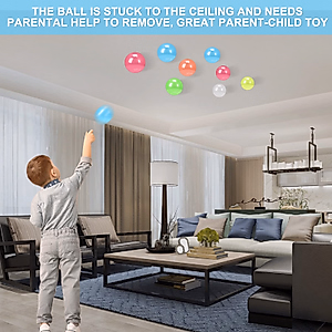 12 Pieces Glowing Sticky Balls, Very Elastic Squishy Balls That Glow in The Dark and Stick to The Ceiling, Ceiling Balls Great for Children's Parties, Stress Relieving Balls for Stress and Anxiety .