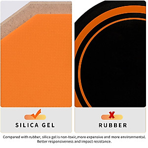 AKLOT Practice Pad Set 12" Silica gel Pads Drum for Adult Kids with Snare Drum Stand,Double Sided,Drumsticks,Bag