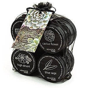 Tea Light Candle Collection Handcrafted with Organic Coconut Wax and Essential Oils (Desert)