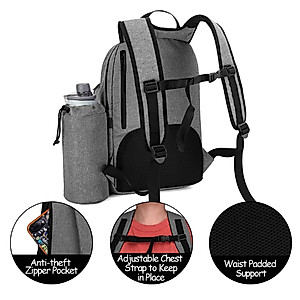 CURMIO Portable Oxygen Concentrator Backpack, POC Carrying Bag Compatible with Inogen, OxyGo and Caire Units, Bag Only, Gray (Patented Design)