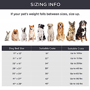 Dog Beds Crate Pad for Medium, Large Dogs, Deluxe Rose Plush Cat Sleeping Mats, Fits Crate Kennel Cage, Anti-Slip Pets Pillow, Washable Ultra Soft Fluffy Dog Bed for Crate (35"x23"Grey)