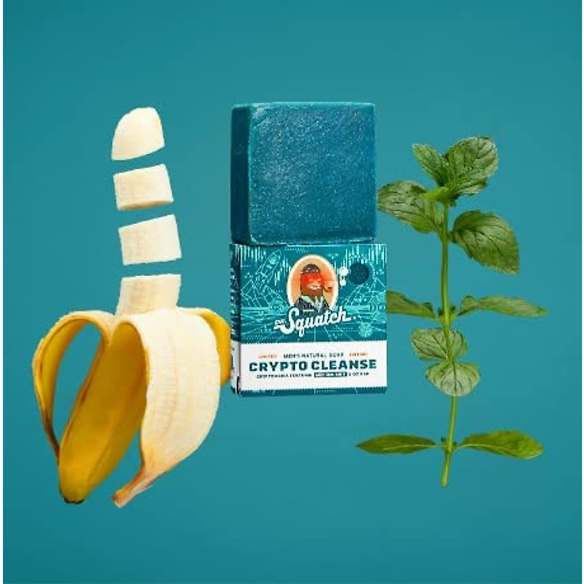 Dr. Squatch All Natural Bar Soap for Men with Medium Grit, Crypto Cleanse