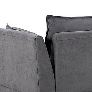 JUSTONE Modular Sectional Sofa with Storage Seat Oversized U Shaped Modular Couch with Reversible Chaise Sectional Sleeper Sofa with Ottoman for Living Room,Dark Gray