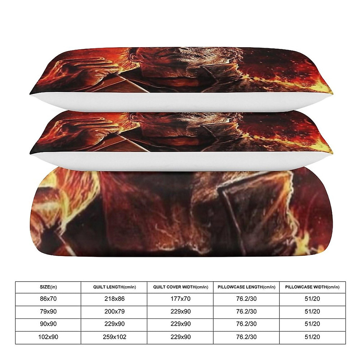 Pbunlkl Michael Killer Myers 3-Piece Bedding Set Duvet Cover Pillow Shams Set Soft Lightweight Comforter Cover Set 102"x90"