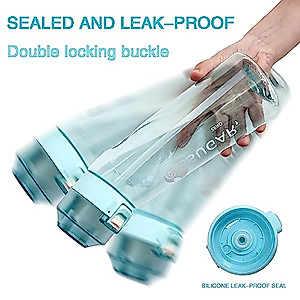 Napolju Air Up Water Bottle,650ML Scent Water Cup with 7 Flavour Pods,Leak Proof Sports Water Cup with Straw Suitable for Outdoor Sports,Gifts From Friends, Birthday Gifts (Blue)