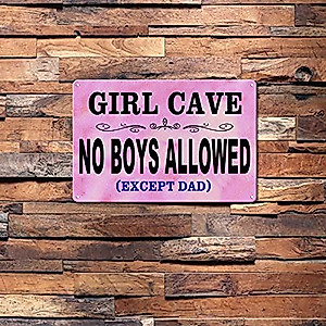 Kawaii Girl Cave Metal Sign Cute Girls Room Decorations For Bedroom And Bathroom Pink Gamer Room Door Decor Teenager Girly Things Cool Stuff For Your Room Accessories Wall Posters