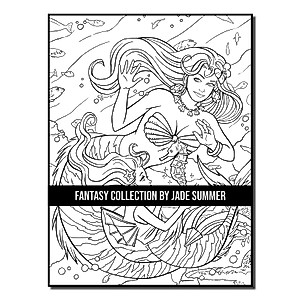 Fantasy Collection: An Adult Coloring Book with 100+ Incredible Coloring Pages of Mermaids, Fairies, Vampires, Dragons, and More!