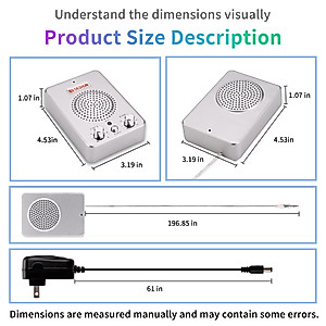DESHUN Window intercom System Dual Way, Window Speakers, A walkie-Talkie That can be Attached to Glass,Built-in Microphone, intercom System for The Business/Bank/Office/Hospital/Station/Catering