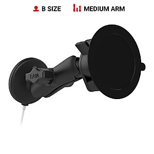 RAM MOUNTS Twist-Lock Suction Cup Mount for Apple MagSafe RAM-B-166-AP-MAGU for Vehicle Windshields