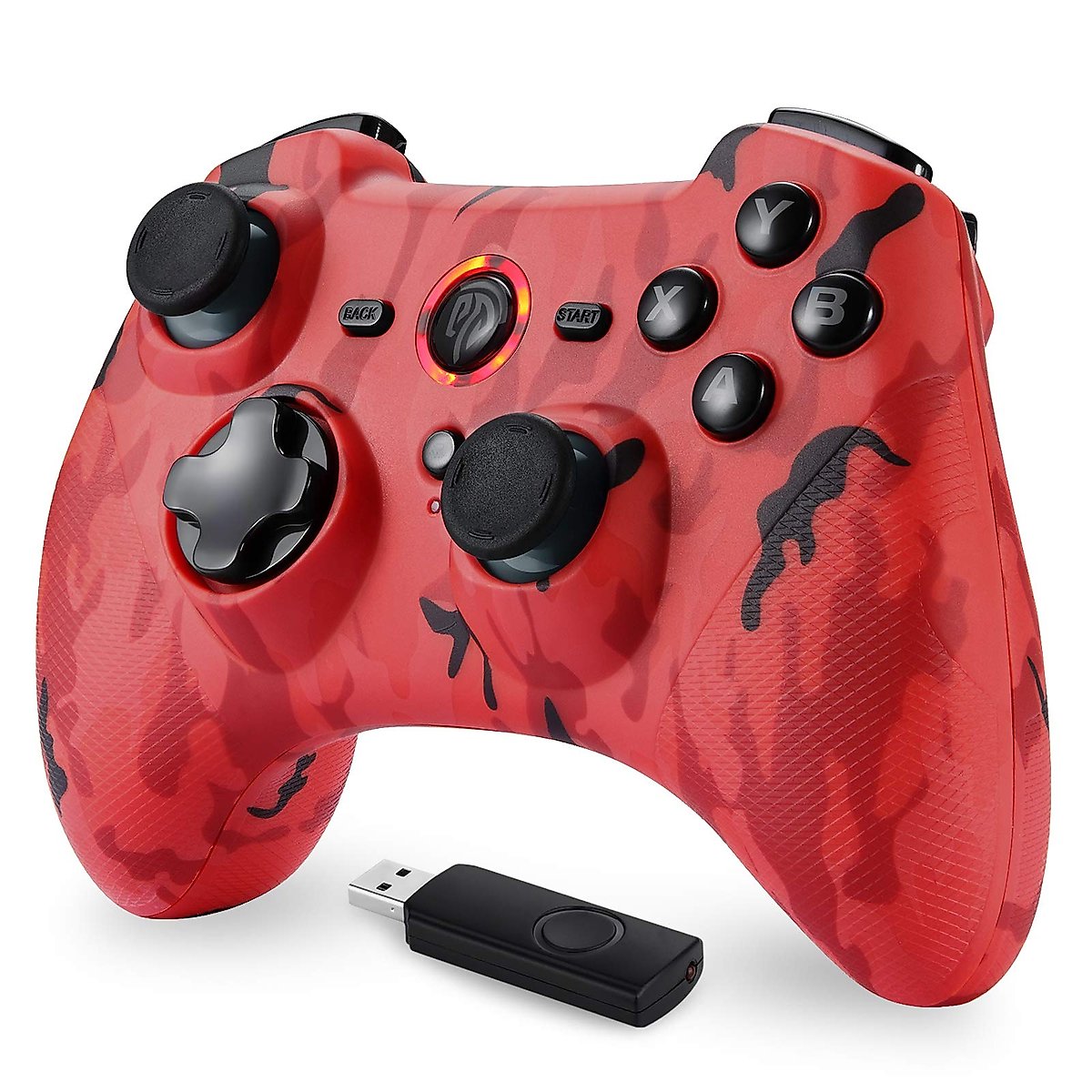 EasySMX 2.4G Wireless Controller for PS3, PC Gamepads with Vibration Fire Button Range up to 10m Support Steam PC PS3 Android Devices and TV Box