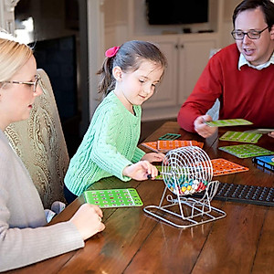 Regal Bingo Bulk Bingo Cards with Sliding Windows - Reusable Large Print Bingo Game Cards for Adults Large Group - 8 Pack, Green