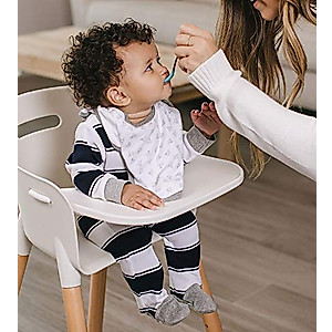 Burt's Bees Baby - Bibs, 4-Pack Lap-Shoulder Drool Cloths, 100% Organic Cotton with Absorbent Terry Towel Backing (Heather Grey)