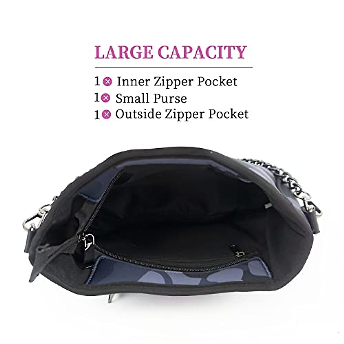 ORAD Small Shoulder Handbag, Neoprene Bag Crossbody Bag for Women Hobo Handbags Womens Crossbody Purse (Blue Camo)