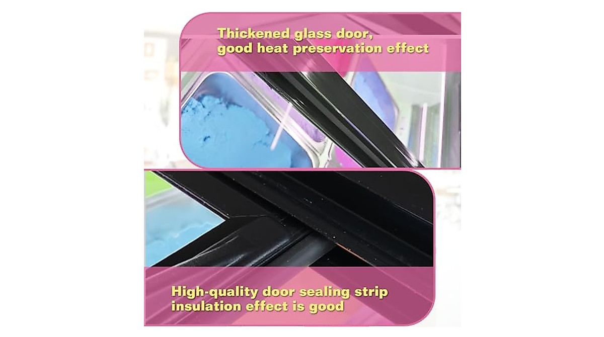 LED Ice Cream Display Cabinet - 6 Pan Fast Cooling