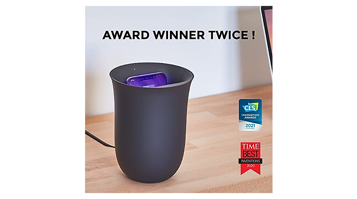 Lexon OBLIO Wireless Phone Charger with UV Light Sanitizer, QI ...