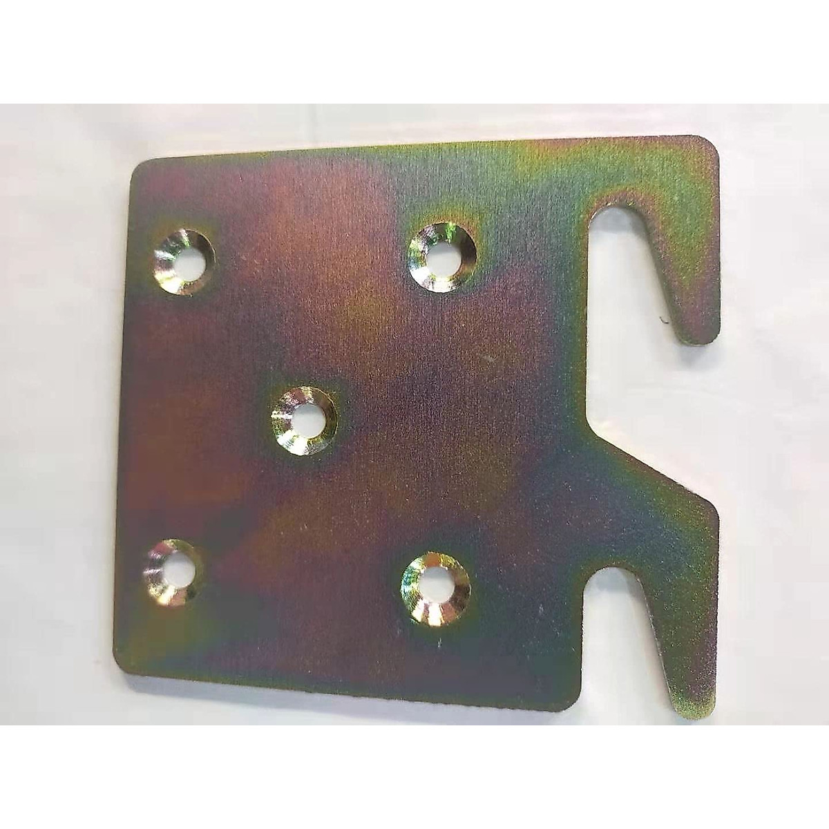 First Choice Products Heavy 5 Hole Wood Frame Bed Hook Plates – Pack of 4 Brackets, Gold