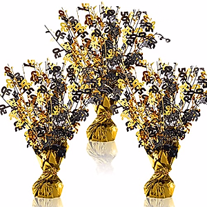 50th Anniversary Centerpiece Happy 50th Wedding Decorations Metallic Plastic Party Table Sign Gold Foil Anniversary Center Pieces for 50th Reunion Party Accessory (3 Pcs)