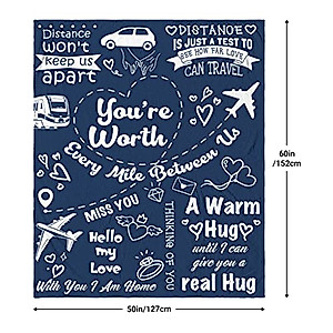 Long Distance Relationship Gifts, Boyfriend Gifts from Girlfriend, Birthday Gifts for Boyfriend Blanket 60"×50", Romantic Gifts for Him Anniversary Valentines Fathers Day, to My Boyfriend Blankets