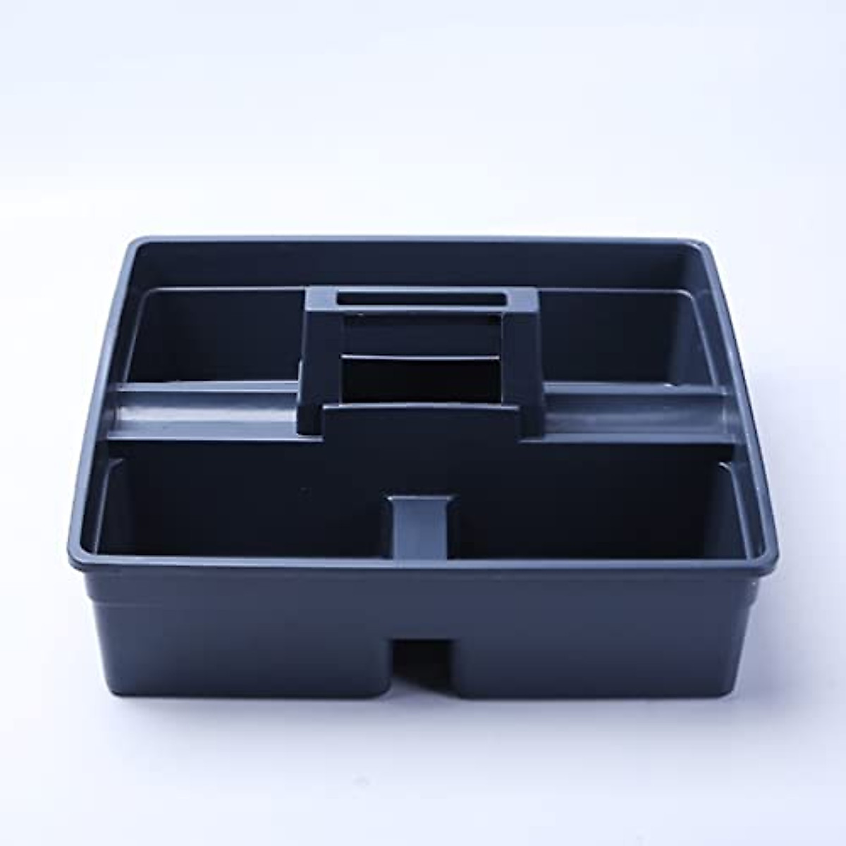 Cabilock Toolbox Storage Basket Cleaning Products Divided Cleaning Utility Tool Tote Carrier Basket with Handles for Cleaning Supplies Spray Bottles Water Bottles Portable Rectangular Plastic Baskets