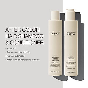 Previa Keeping After Color Shampoo and Conditioner - Color Protection Hair Care Set for Color Treated Hair (8.45 oz each)
