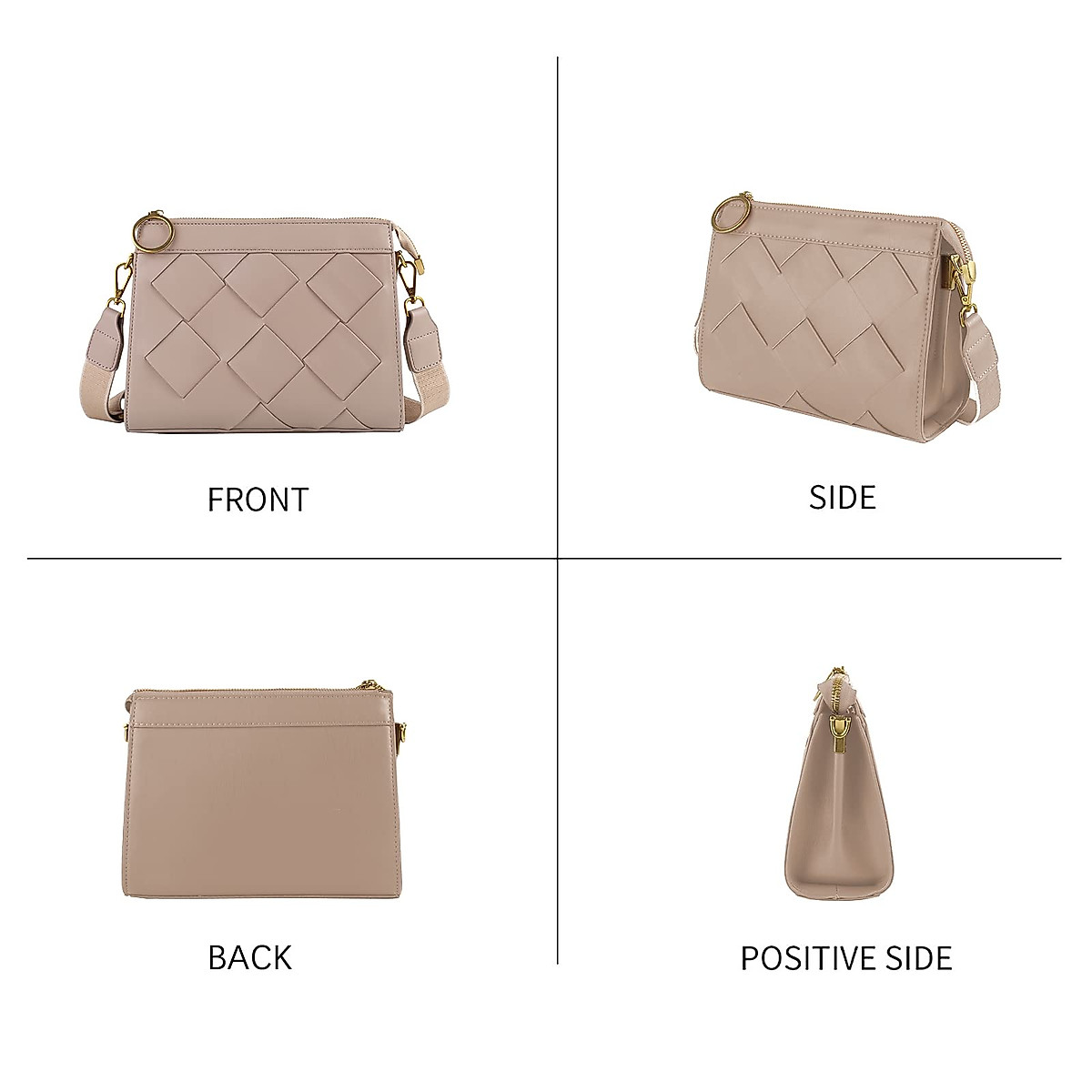 LMKIDS Purses for Women Soft PU Leather Shoulder Bag Ladies Crossbody Purse Pocketbooks for Women (Apricot)