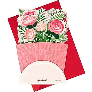 Hallmark Paper Wonder Pop Up Valentines Day Card, Displayable Bouquet (Happy Heart)