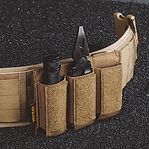 EXCELLENT ELITE SPANKER Tactical Open Top Double/Triple Pistol Mag Pouch for Glock M1911 92F Magazines 40mm Grenade(Coyote Brown)