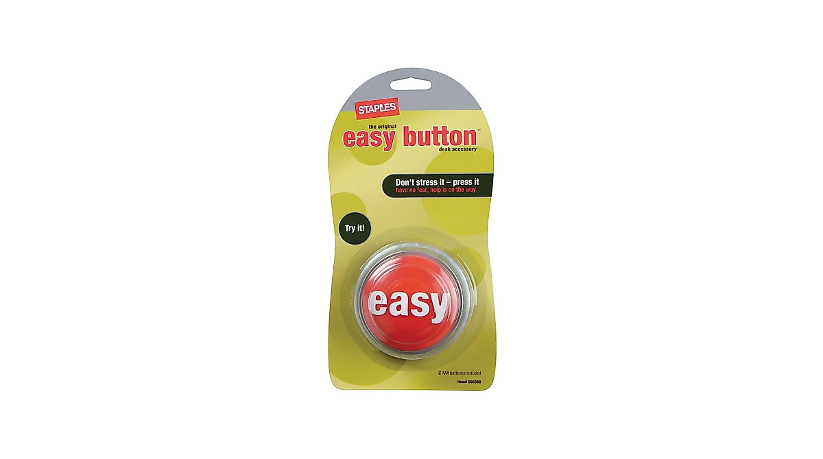 Staples Easy Button - Iconic Office Gift for Motivation and Morale