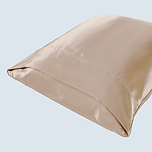 Great Bay Home Satin Pillowcase for Hair and Skin Jumbo/Queen - Caramel Silk Pillowcase 2 Pack 20x36 inches - Satin Pillow Cases Set of 2 with Envelope Closure