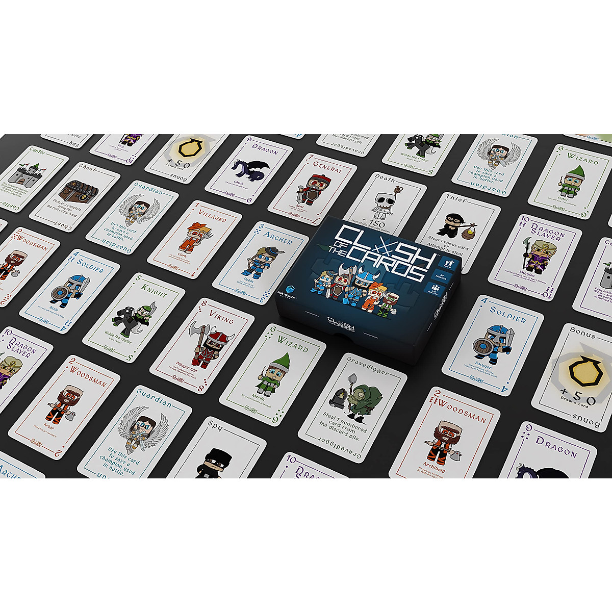 Blue Wasatch Games Clash of The Cards Card Game - Match, Collect, and Battle for Armies, Use Action Cards to Protect and Attack. Fun for Adults, Teens, and Kids.