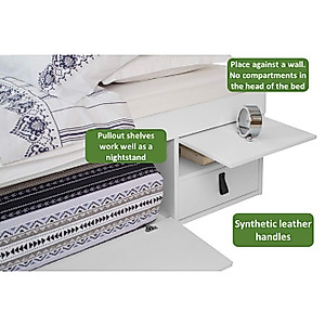 memomad Bali Storage Platform Bed with Drawers (Queen Size, Off White)