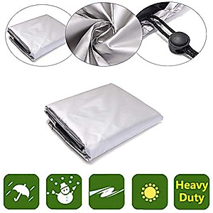 Yardwe Outdoor Patio Furniture Covers, Heavy Duty Waterproof Furniture Set Covers Rectangular Table and Chairs Cover (123x61x72cm)