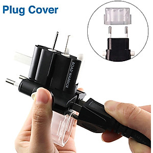ROAD WARRIOR Universal Travel Plug Adapter Europe/UK/Australia/USA/India/China Compact Does Not Convert Voltage RW101BK Black