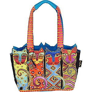 Laurel Burch Women's, Feline Clan Medium Tote CAT PRINT NS