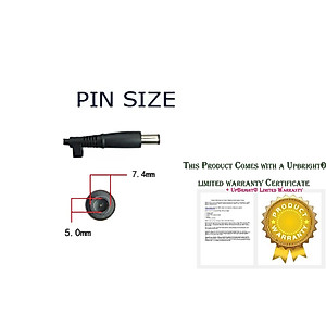 UpBright 90W 19V AC Adapter Compatible with HP 594294-001 PA-1900-32HQ MS225 23-h009 Omni 120-1123w 120-1124 120-1125 120-1135 G50 G60 G61 G70 G71 G56-129WM COMPAQ CQ62 CQ62Z Pavilion dv3 dv4 dv5 dv7