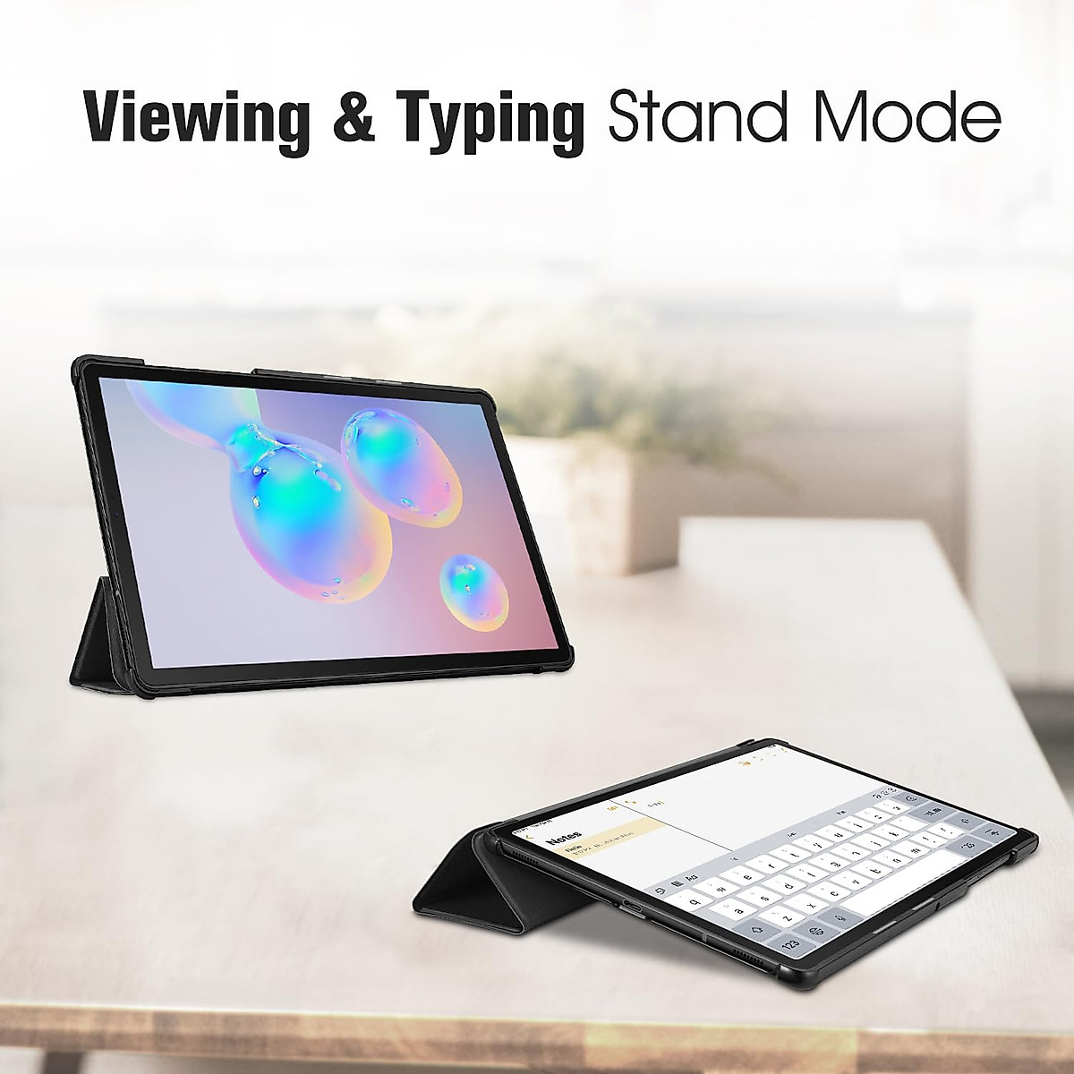 Fintie Slim Case for Samsung Galaxy Tab S6 10.5" 2019 (Model SM-T860/T865/T867), [Supports S Pen Wireless Charging] Tri-Fold Stand Cover Auto Sleep/Wake, Black