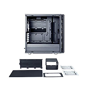 Fractal Design Define Mini C - Mini Tower Computer Case - mATX - Optimized for High Airflow and - 2X Fractal Design Dynamic X2 GP-12 120mm Silent Fans Included - PSU Shroud - Black
