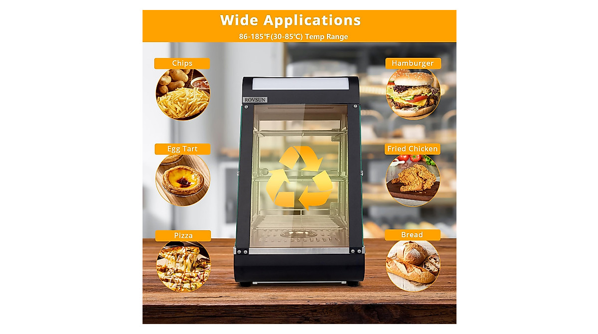 ROVSUN 15" Food Warmer Display for Restaurants