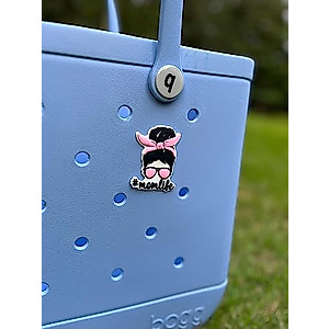 Rawstrom MOMLIFE Charm for Bogg Bag, Beach Tote Charm, Bogg Bag Charms Accessories,Decorative Bogg Bits for Bogg bag,Beach Tote Bag Rubber Beach Bag, Bogg bag accessories,