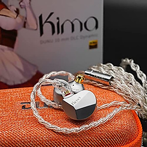 HiFiGo Dunu Kima Single 10mm Dynamic Driver in-Ear Monitors, DLC Diaphgram Dual-Chambered IEMs in-Ear Earphones (DUNU KIMA)