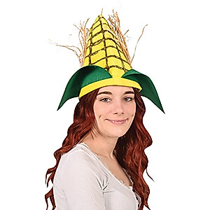Beistle 60674 Plush Corn Cob Hat, multicolor, adult