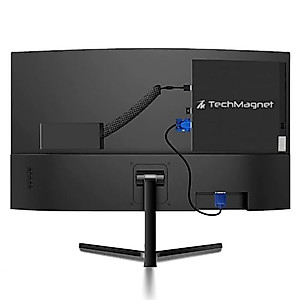 TechMagnet All in one Desktop Computer, Cheetah 6, Intel Core i5 6th Gen, 8GB DDR3, 480GB SSD, New Dual 24 inch Curved Display, Wireless Ergonomic Keyboard Mouse, Win 10 Pro (Renewed)
