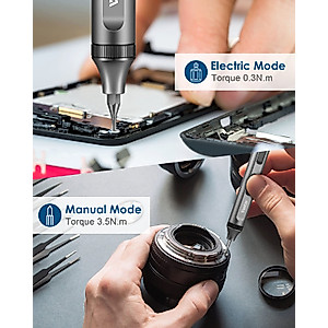 Vastar Mini Electric Screwdriver, 52 in 1 Precision Screwdriver Set with 48 Magnetic Bits, Rechargeable Power Torque Repair Tool Kit with Led Lights for ipad Phones Laptops PC Computer MacBook Camera