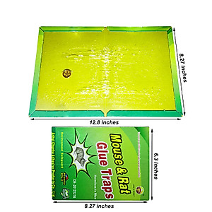 10 Pack Large Mouse Glue Traps with Enhanced Stickiness Glue Traps for Rat Rodent Cockroach and Other Household Traps Sticky Pad Board for House Indoor Outdoor