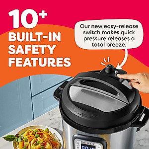 Instant Pot Duo 7-in-1 Electric Pressure Cooker, Slow Cooker, Rice Cooker, Steamer, Sauté, Yogurt Maker, Warmer & Sterilizer, Includes App With Over 800 Recipes, Stainless Steel, 6 Quart