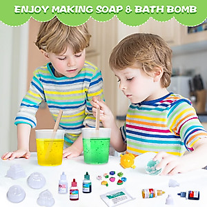 Crafts for Girls Ages 8-12, 2 in 1 Soap Making Science Kit for Girls & Boys, Great Educational STEM DIY Craft Activity Gift for 6-8 8-12 Year Old Girls & Boys