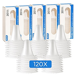 120X Ear Thermometer Probe Covers, for All Braun Thermometer Ear Covers, Lens Filters, Refill Caps, 0% BPA Disposable Covers