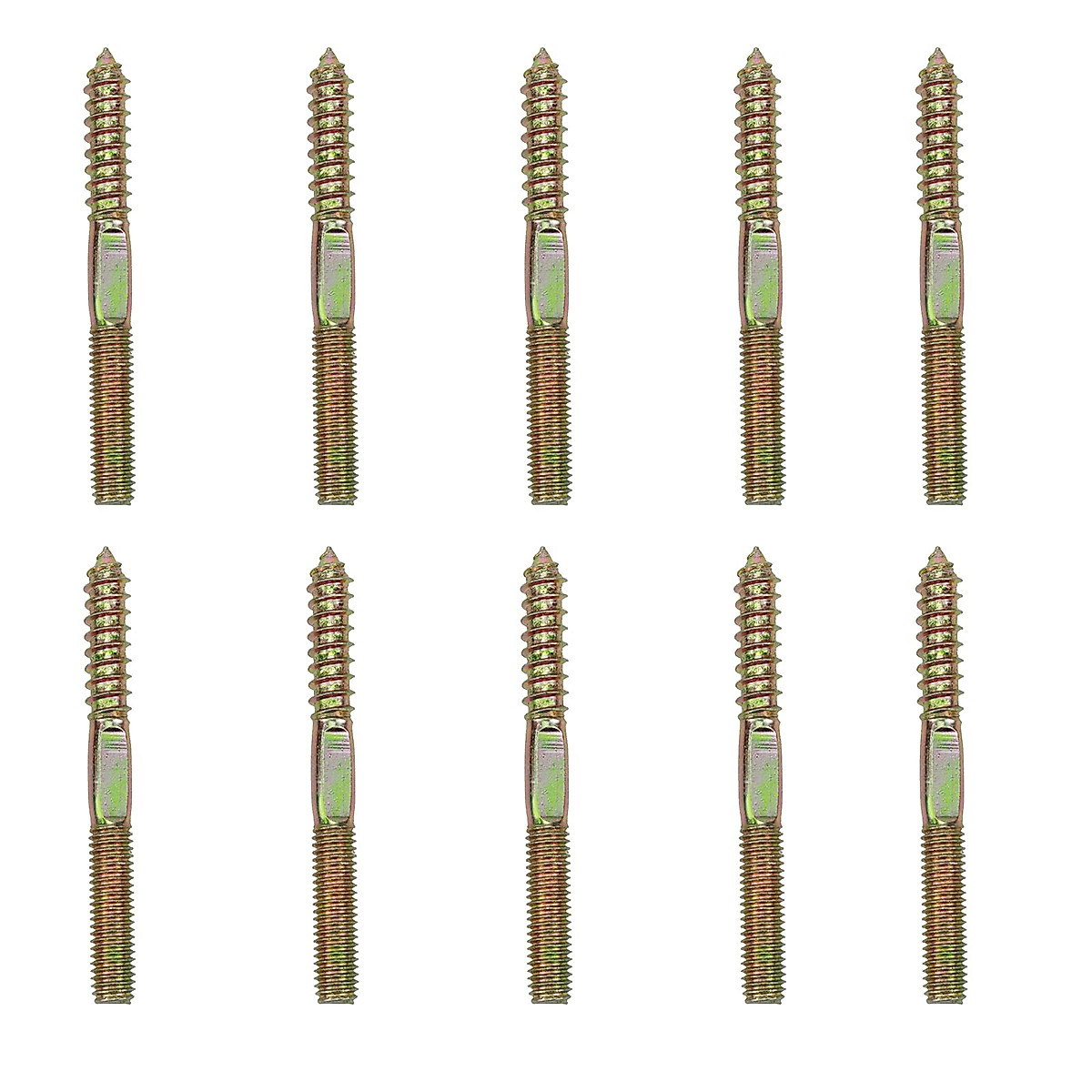 Dowel Screw Mcredy Double End Threaded Machine Self Tapping Wood Screw Bolt Stud M8 Hanger Bolt (M8x80mm) Pack of 10